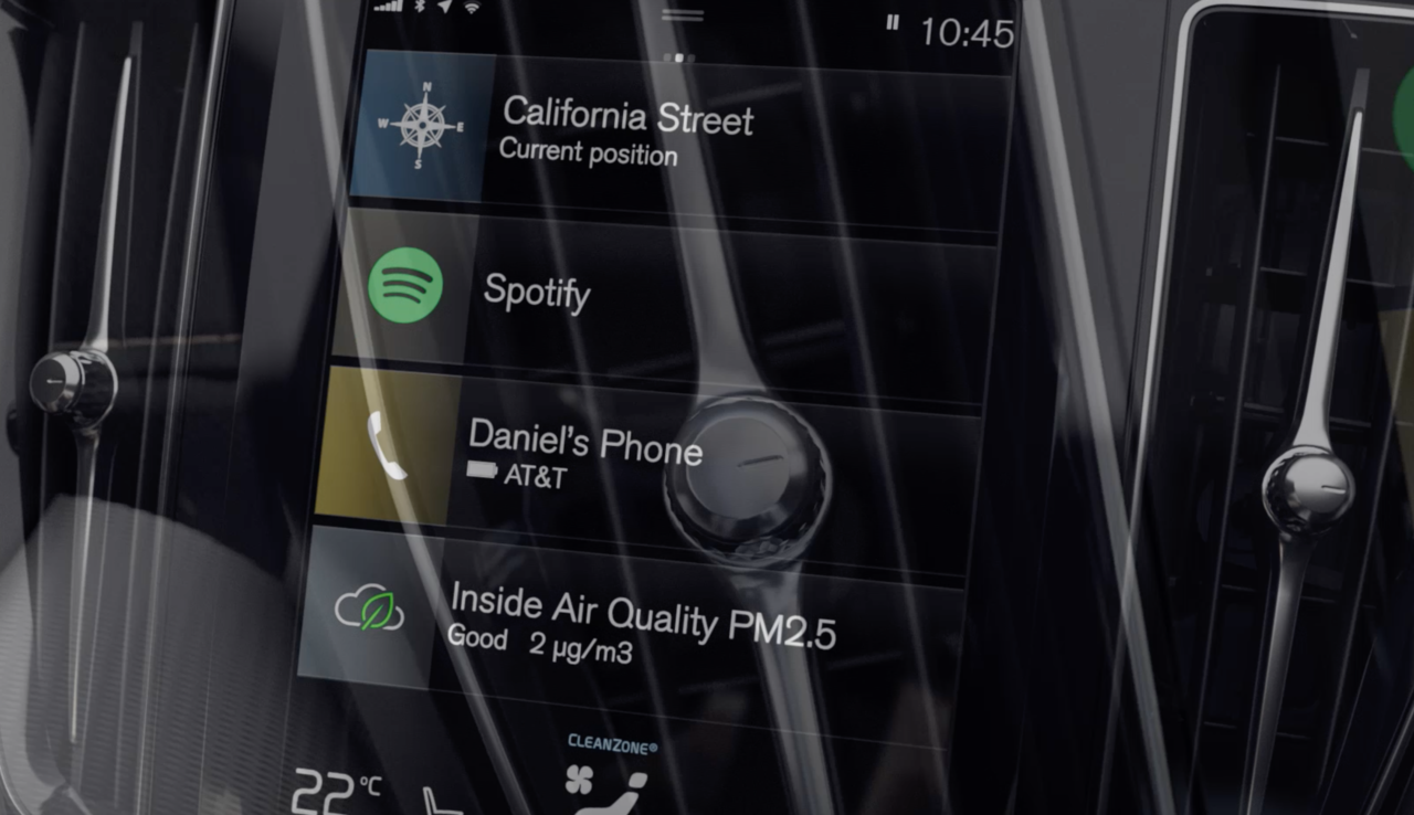 Animation zum erweiterten Volvo CleanZone Luftqualitätssystem ...