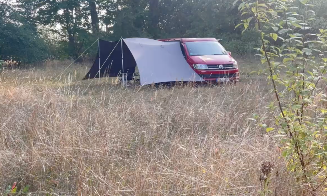 Tarp für VW T6.1 Campingbus von Custom-Bus mit Kederschiene Reisemobil ...