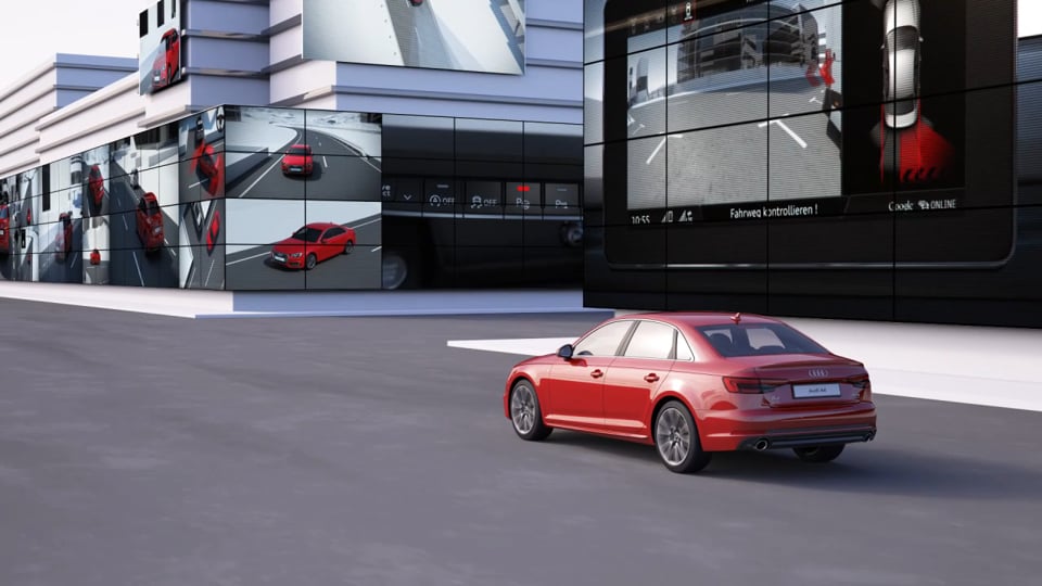 Audi A4 - Animation Prädiktiver Effizienzassistent mit ACC | motomovie.de