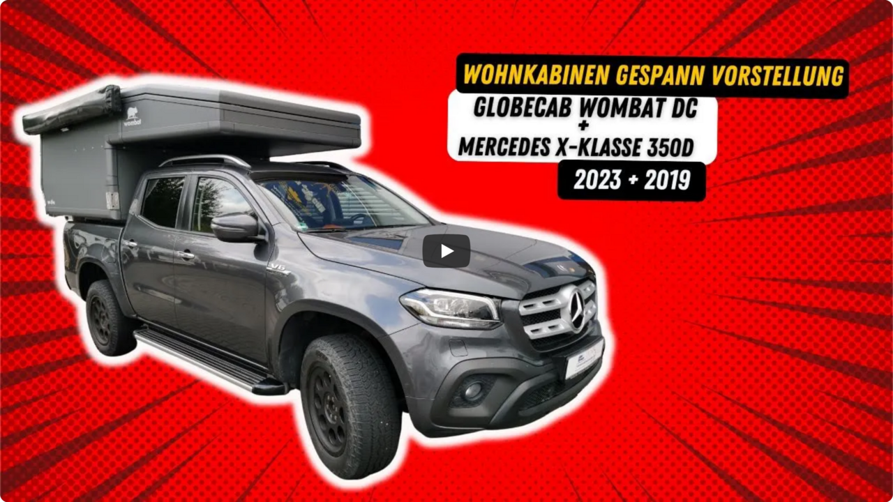 Pickup Mercedes X350 und Wohnkabine GlobeCab Wombat DC - Ein Offroad ...