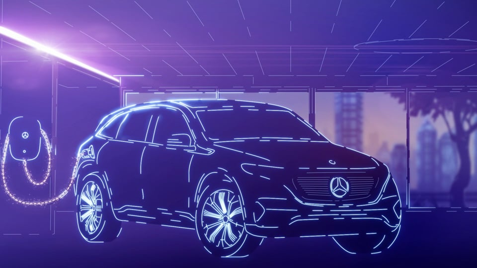 Der neue Mercedes-Benz EQC – Animation zum Ladevorgang... | motomovie.de